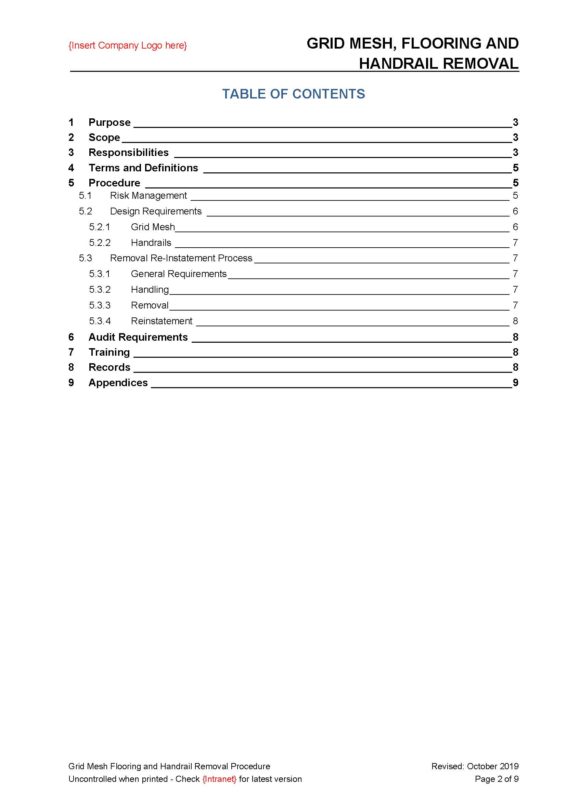 Grid Mesh, Flooring and Handrail Removal Procedure - Beyond Your ...