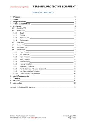 Personal Protective Equipment Procedure - Beyond Your Horizon ...