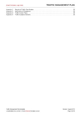 Traffic Management Plan Template - Beyond Your Horizon - Resource Centre