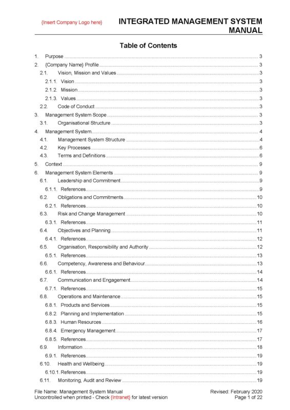 Small Business Management System Manual - Beyond Your Horizon ...