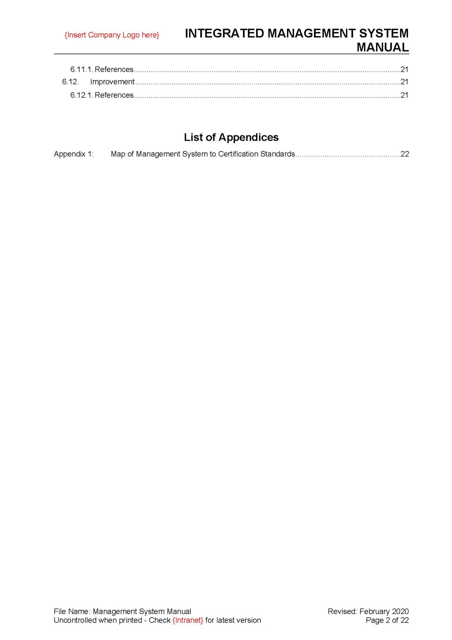 Small Business Management System Manual - Beyond Your Horizon ...